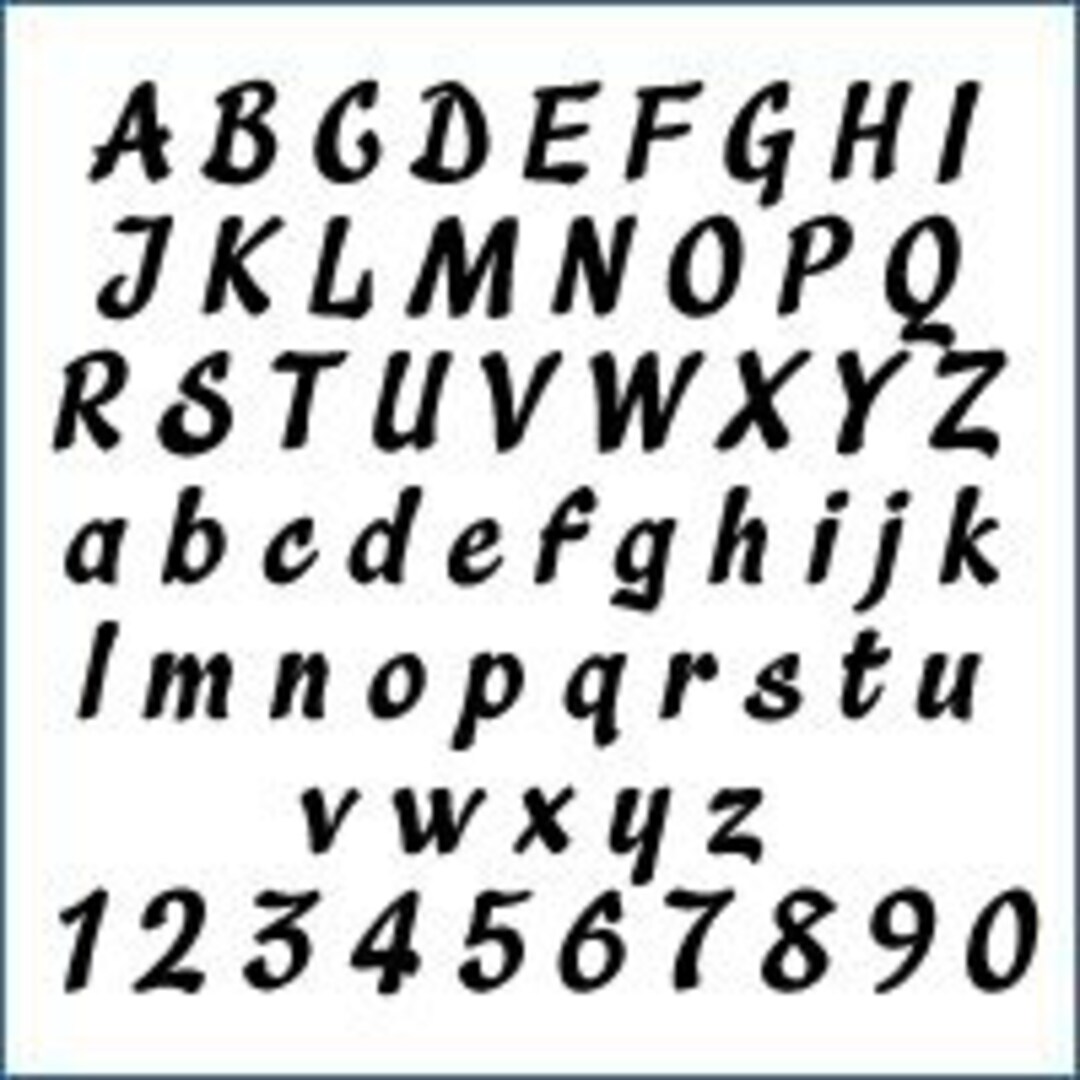 Printable Alphabet Stencil - Quickscript, 5 Inch - Handwriting Font ...