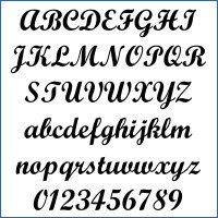 Alphabet Pattern - Script Font, 3 Inch - Printable PDF File, Digital ...