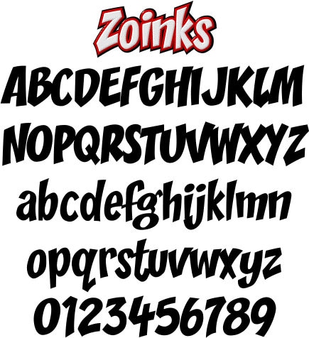 Alphabet Pattern - Zoinks, 6 Inch - Printable Letter Outlines, Digital ...