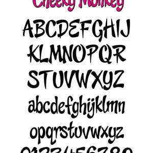 Alphabet Pattern - Cheeky Monkey, 6 Inch - Printable PDF File, Digital ...