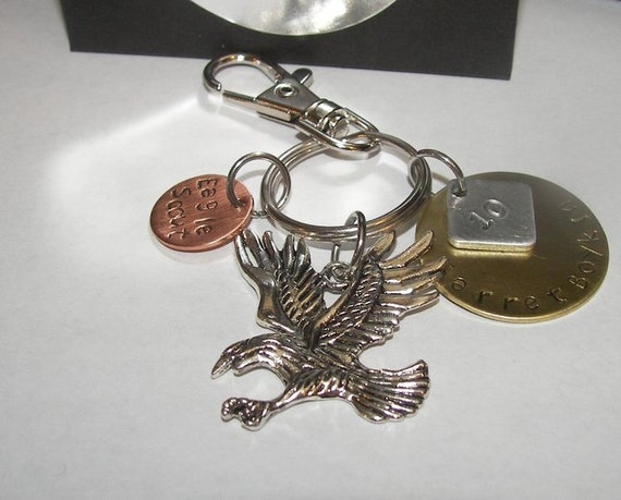 Personalized Eagle Scout Key Ring Hand Stamped Personalized - Etsy
