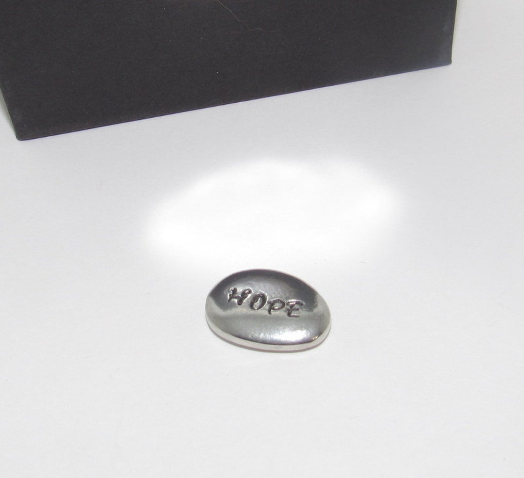 Custom Pewter Pocket Pebble With Personalized Message, Customize Your ...