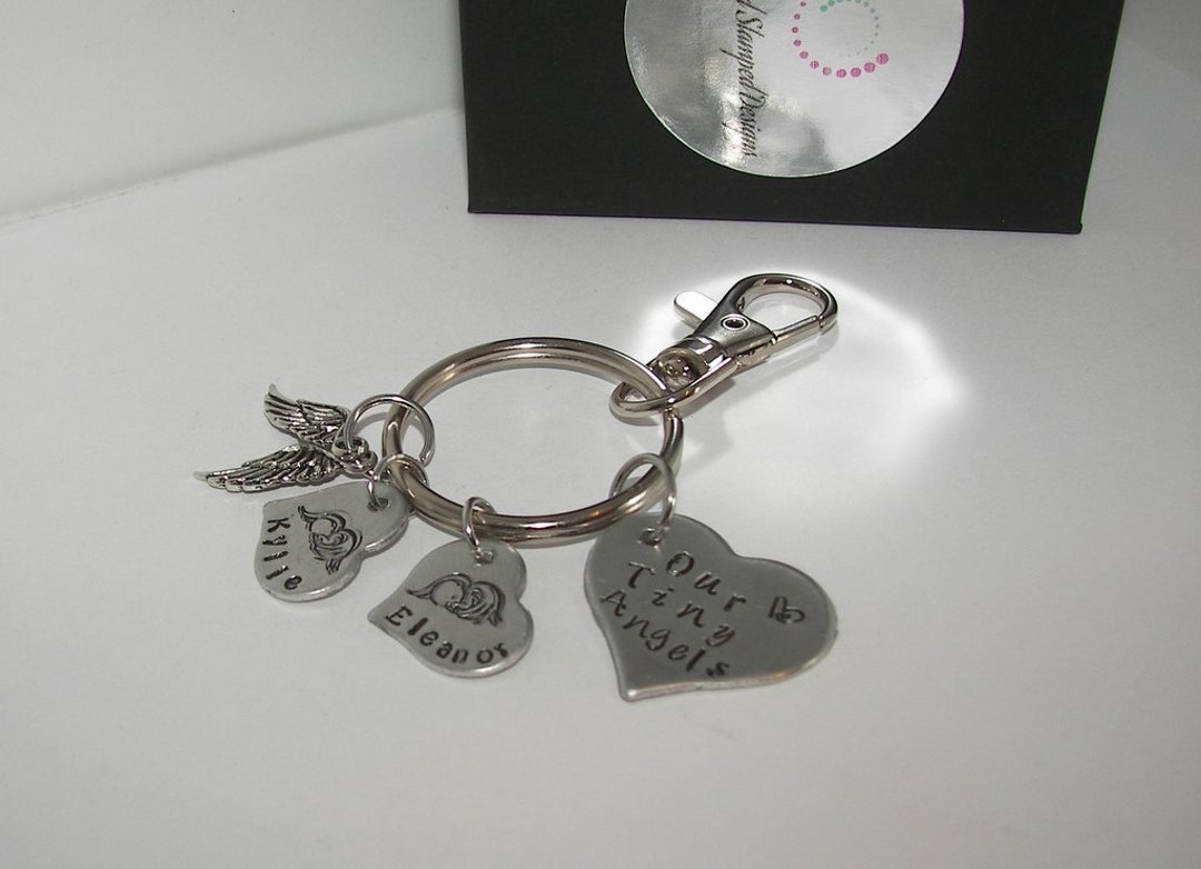 Personalized Our Little Angel Key Ring, Personalized Infant Loss ...