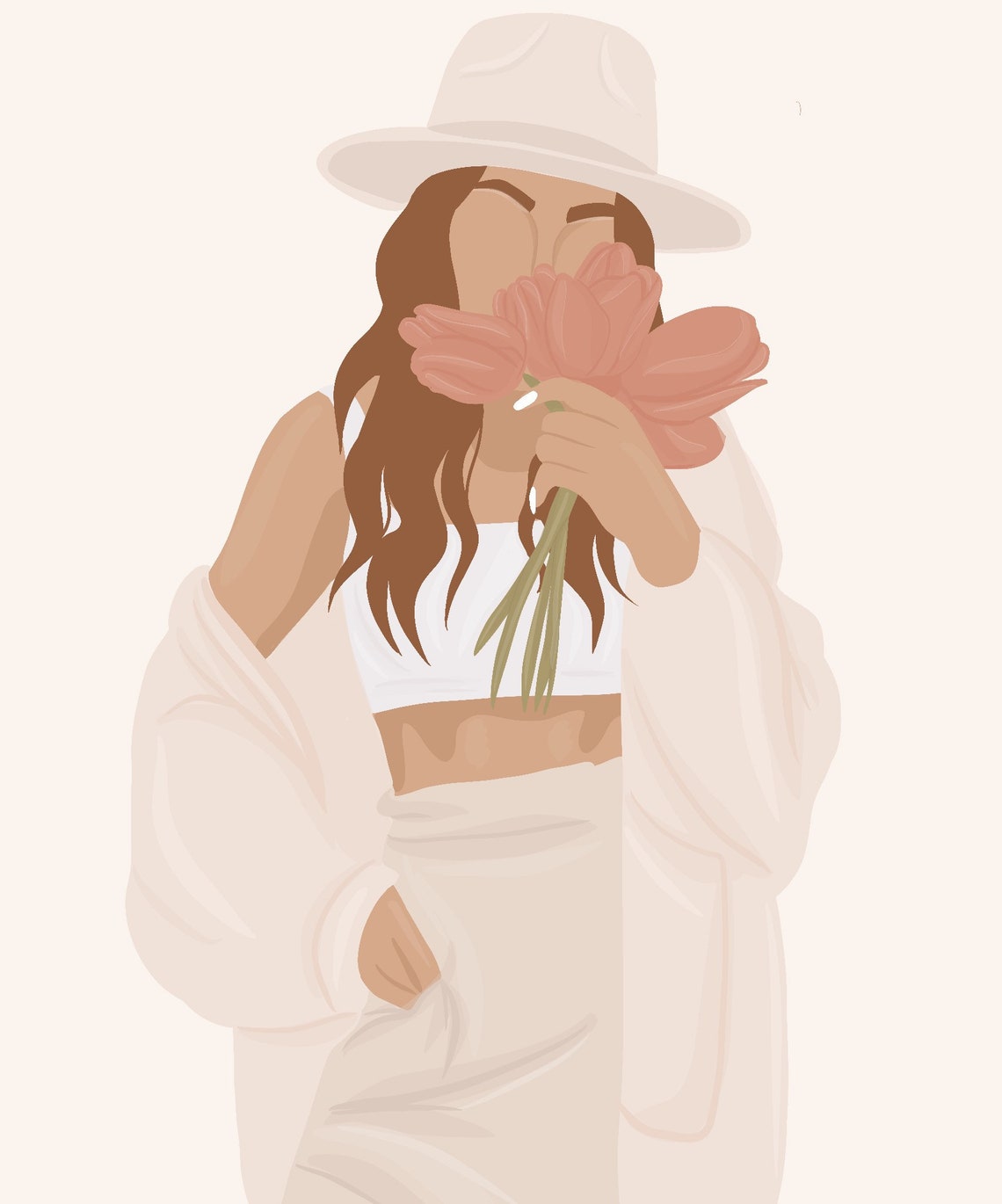 Custom Portrait of One Person Drawing Custom Person Illustration ...