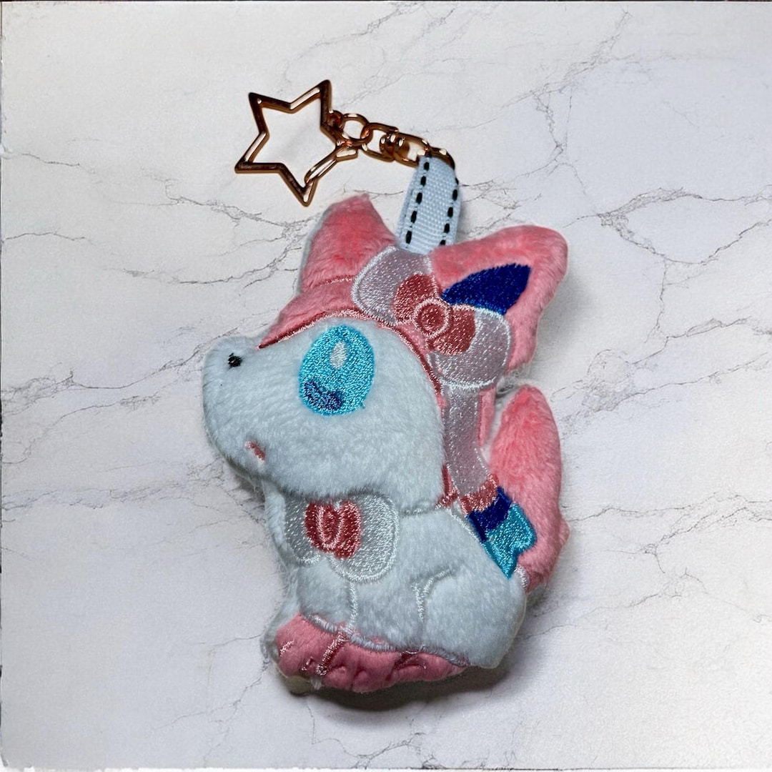 Handmade Sylveon Plush - Personalized Keychain, Original Gift for ...