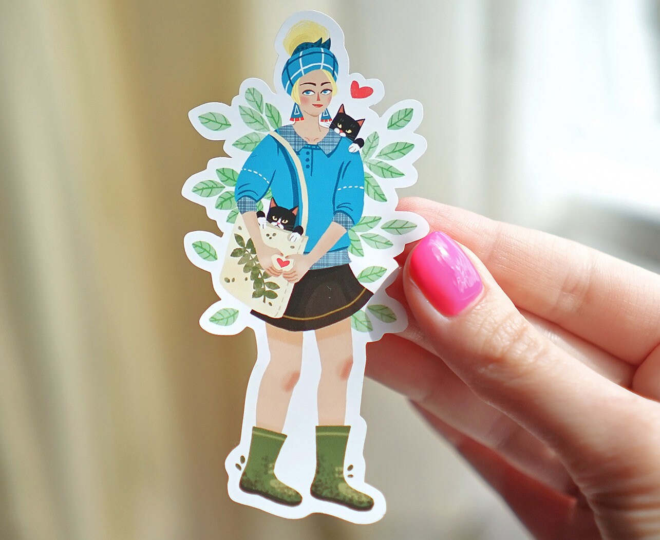 Cat Decal Vinyl Sticker Sheet With Cute Cats Cat Lover Gift | Etsy