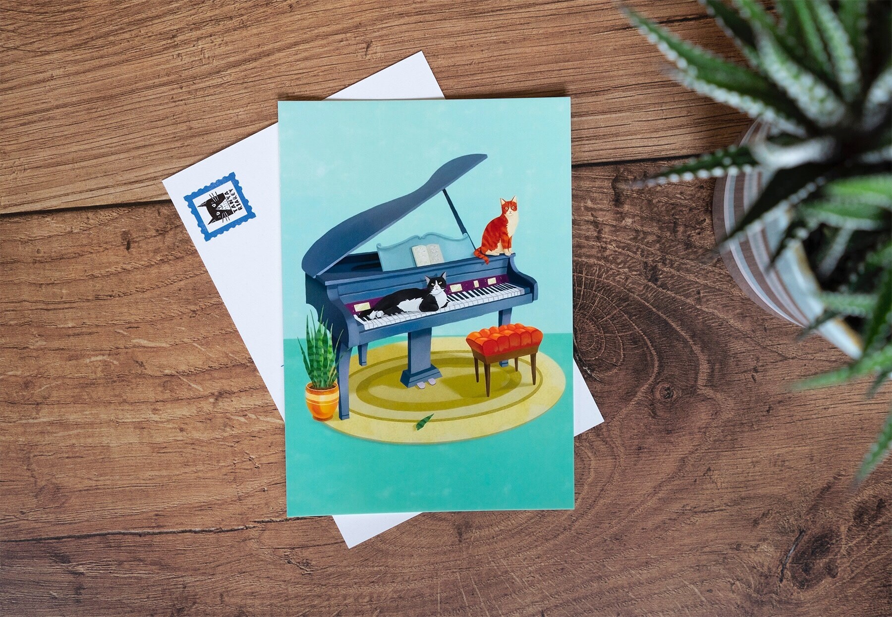 Art Postcard Musician Gift Piano Art Pianist Gift Music - Etsy UK