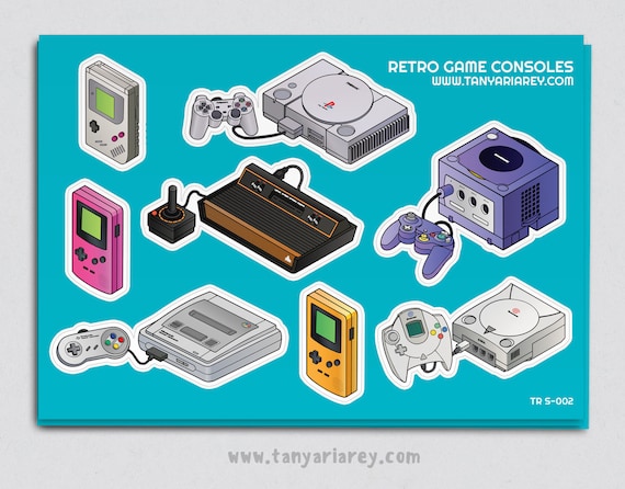 Retro Game Consoles Stickers Gamer Gift Laptop Stickers - Etsy