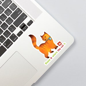 Cat Stickers Cute Cats Funny Sticker Vinyl Laptop Stickers - Etsy