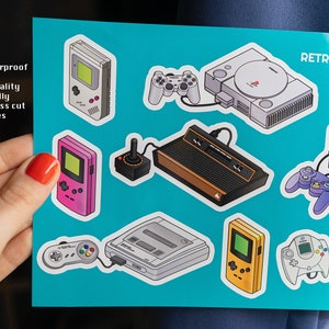 Retro Game Consoles Stickers, Gamer Gift, Laptop Stickers, Vintage ...