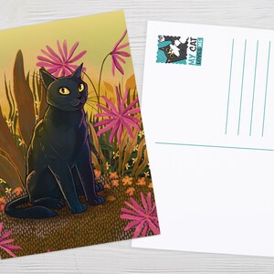 Hello Autumn Postcards Set, Tuxedo Cat Postcards, Fall Postcards ...