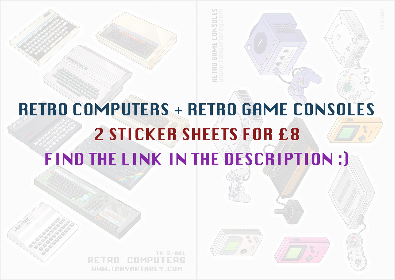 Retro Game Consoles Stickers Gamer Gift Laptop Stickers | Etsy