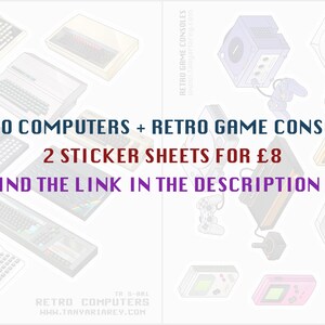 Retro Game Consoles Stickers Gamer Gift Laptop Stickers | Etsy