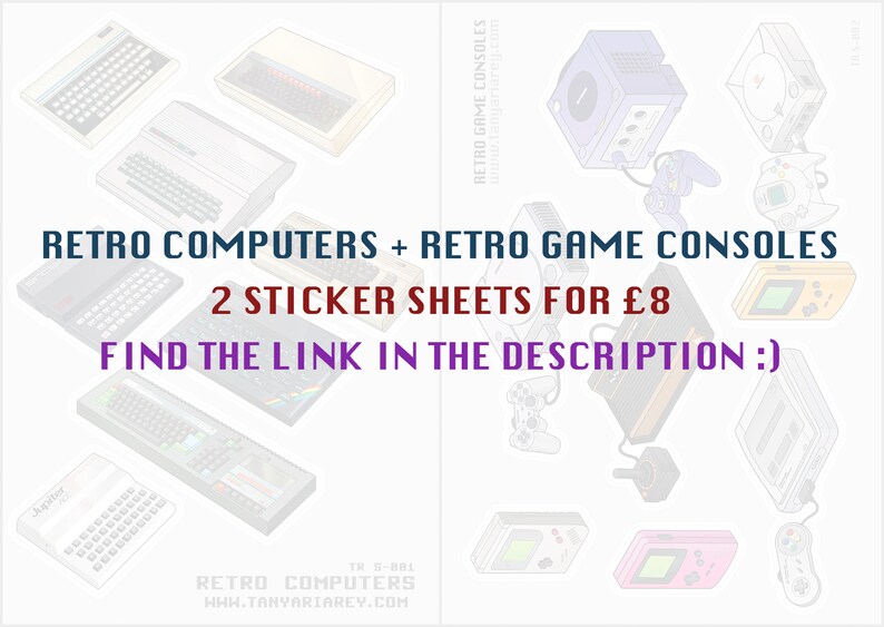 Retro Game Consoles Stickers Gamer Gift Laptop Stickers | Etsy
