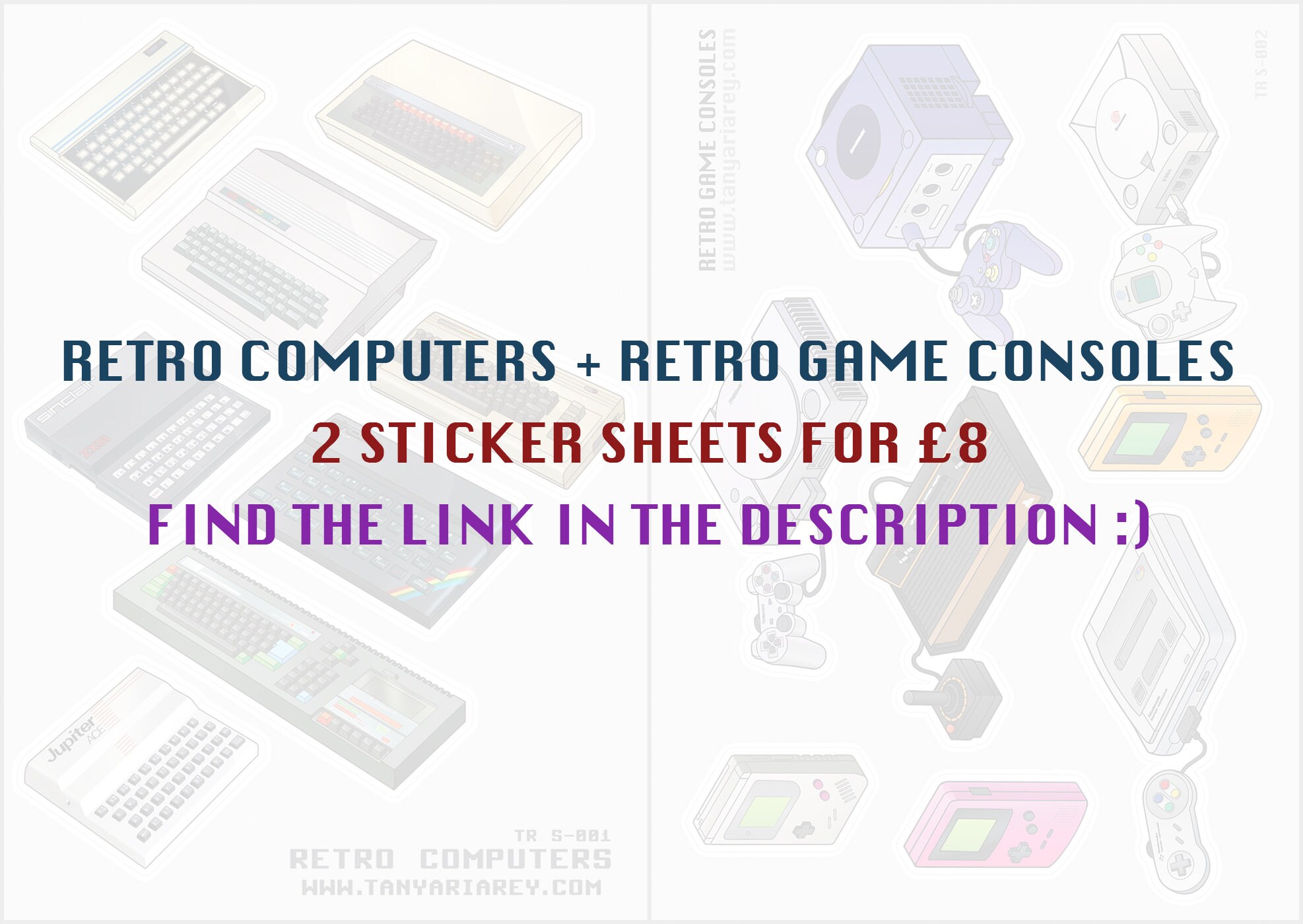 Retro Game Consoles Stickers Gamer Gift Laptop Stickers | Etsy
