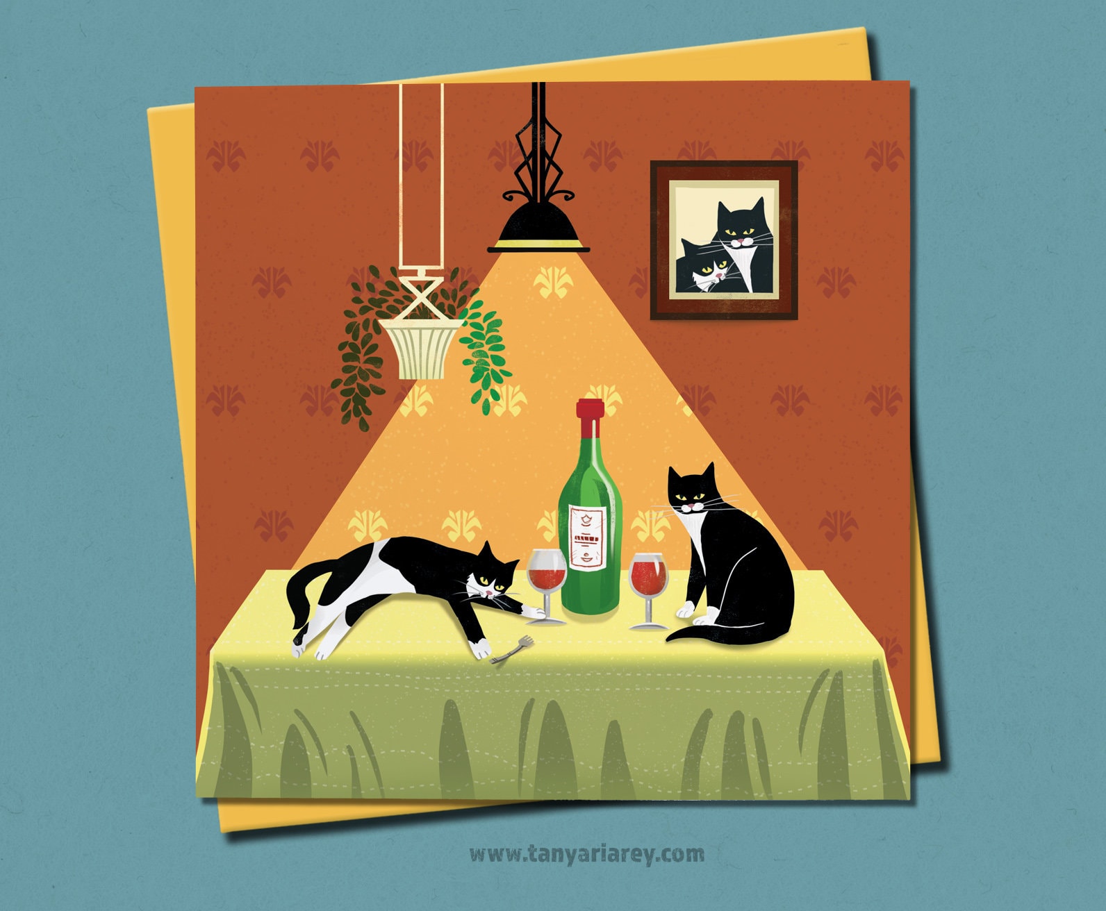 6 Tuxedo Cat Cards Set Cat Art Cat Illustration Cute Cat - Etsy