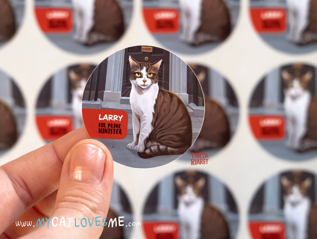 Cat Larry Leader Funny Packaging Stickers London Cat 10 - Etsy