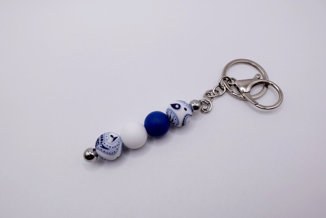 Blue Paisley Keychain Bar - Etsy