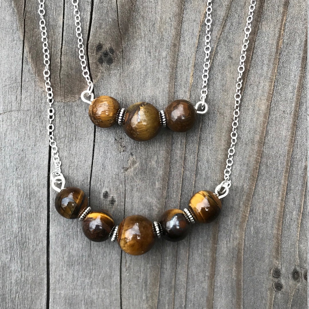 Tigers Eye Necklace / Tigers Eye Pendant / Tigers Eye Jewelry / Stone ...