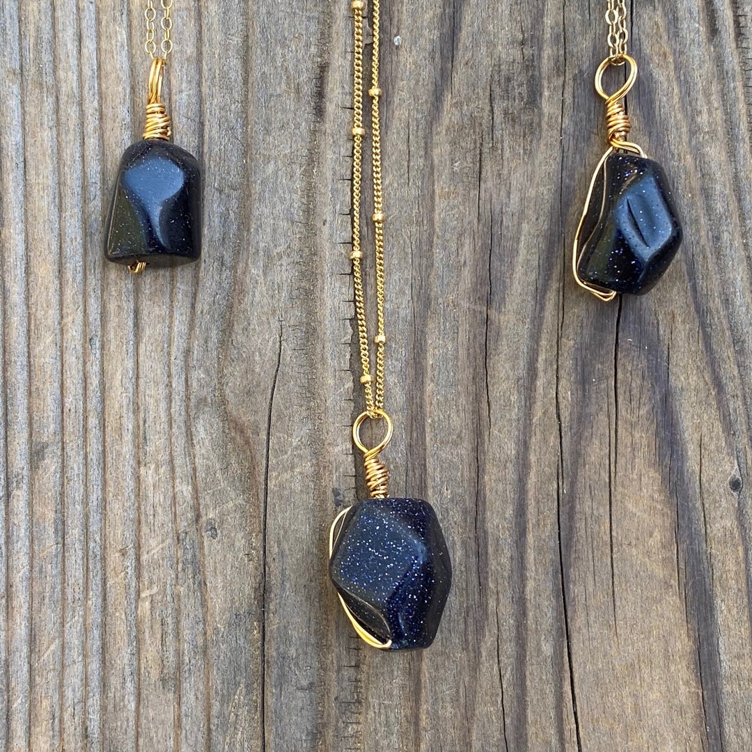 Chakra Jewelry / Blue Sandstone / Sandstone Necklace / Sandstone ...