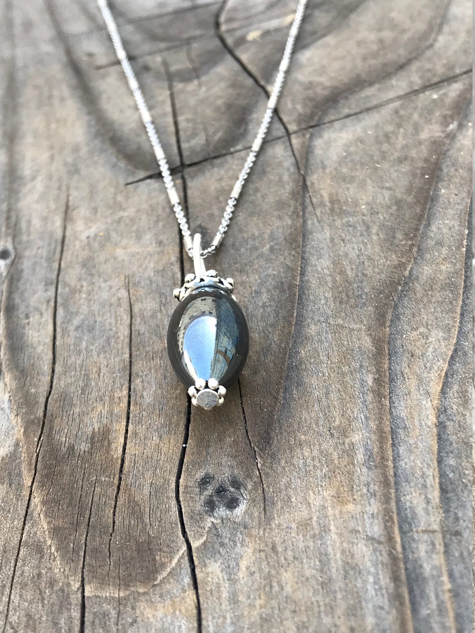 Hematite / Hematite Necklace / Hematite Pendant / Boho Necklace ...