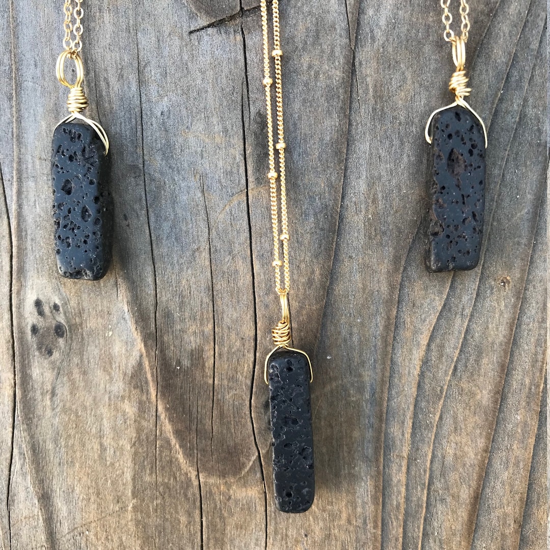 Lava / Lava Rock Diffuser Necklace / Chakra Jewelry / Boho Necklace ...