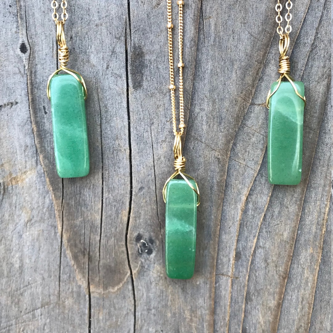 Aventurine / Aventurine Pendant / Aventurine Necklace / Dainty ...