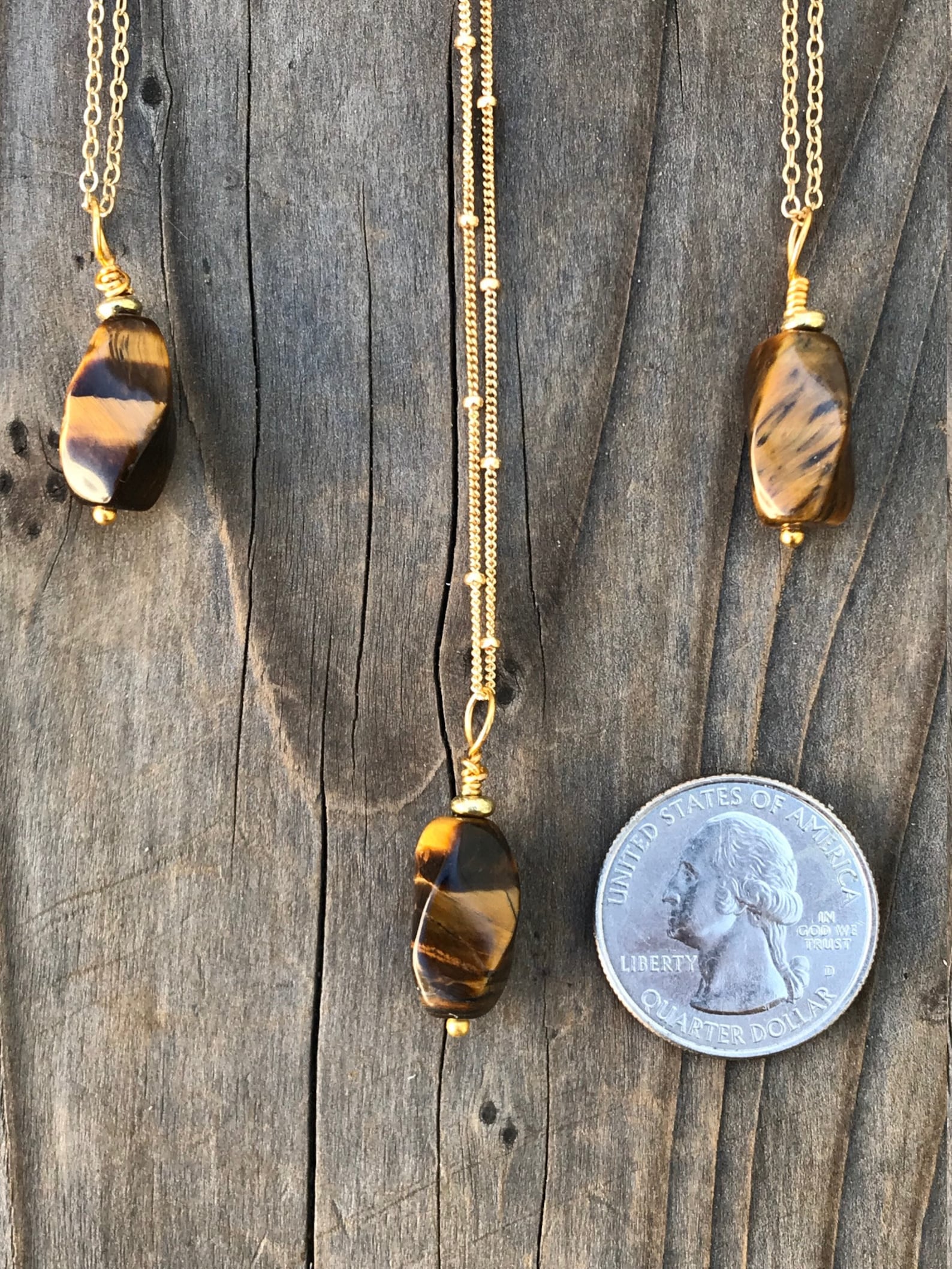 Tigers Eye Necklace / Tigers Eye Pendant / Tigers Eye Jewelry / Chakra ...