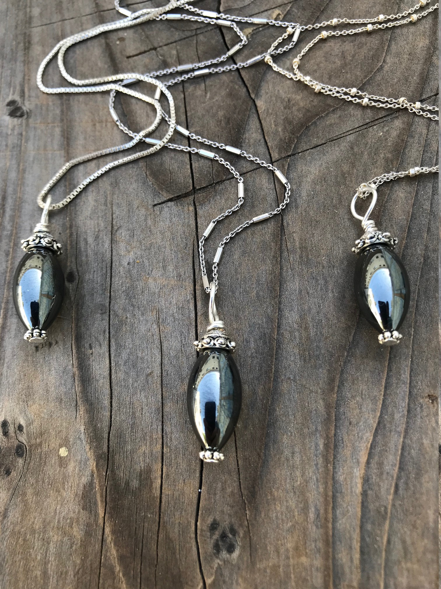 Hematite / Hematite Necklace / Hematite Pendant / Boho Necklace ...