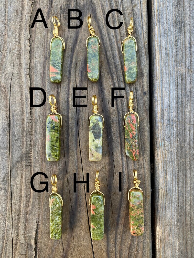 Unakite / Unakite Pendant / Unakite Necklace / Dainty Unakite | Etsy