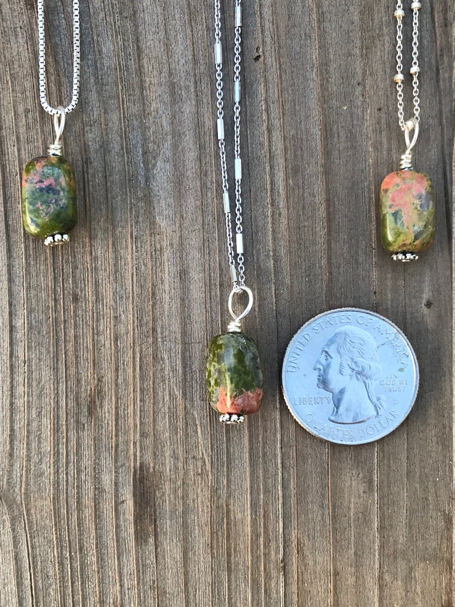 Chakra Jewelry / Heart Chakra / Unakite / Unakite Pendant / - Etsy