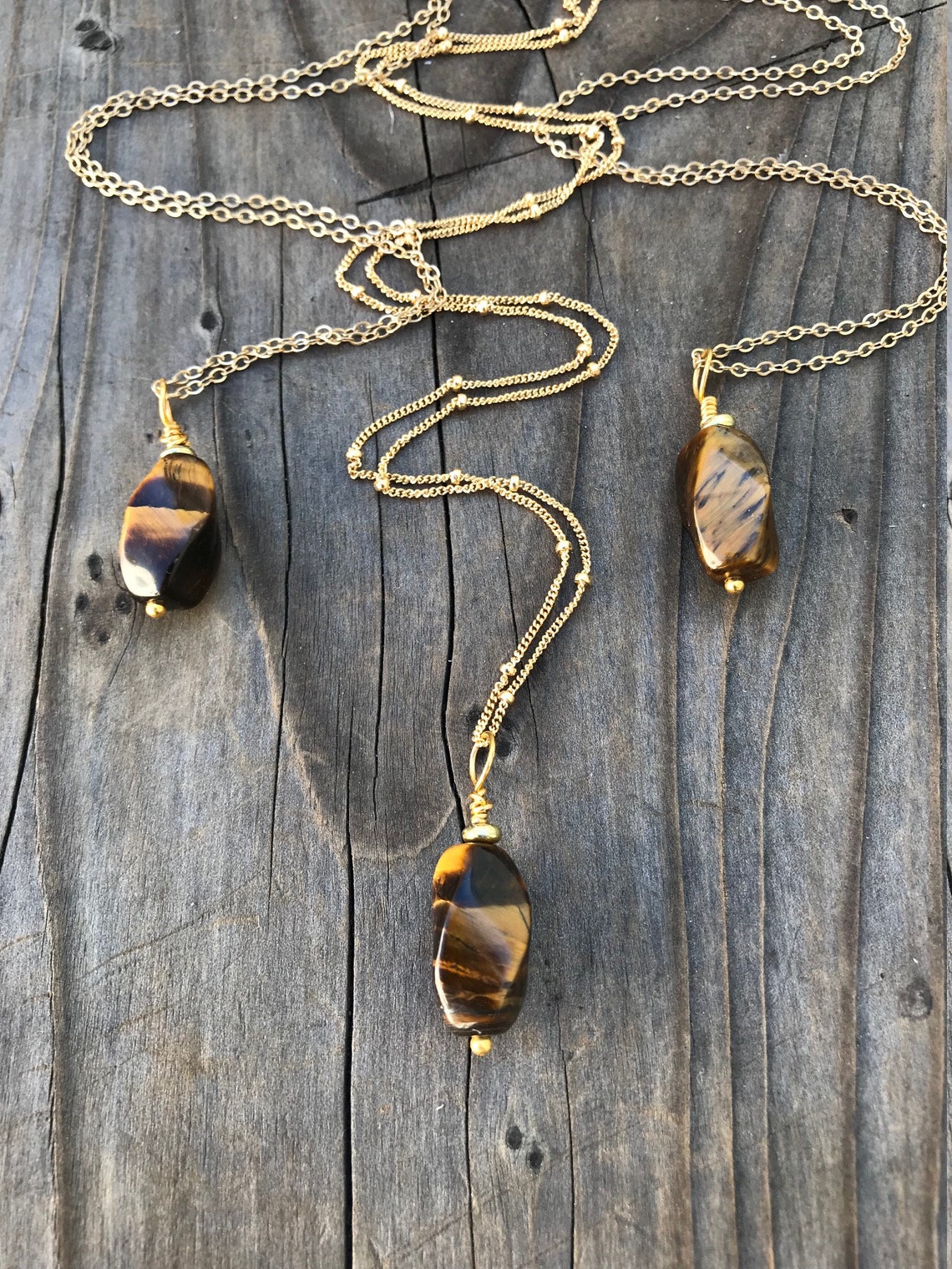 Tigers Eye Necklace / Tigers Eye Pendant / Tigers Eye Jewelry / Chakra ...