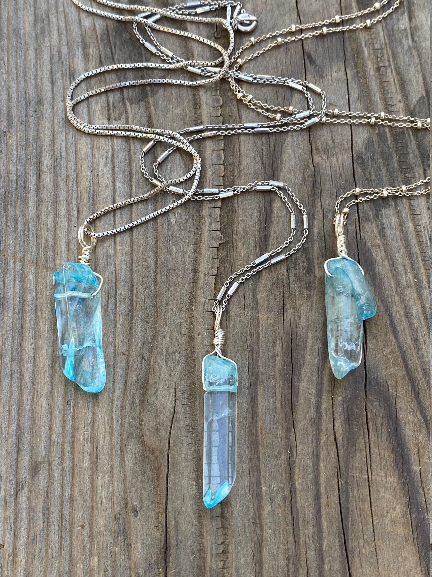 Quartz / Clear Blue Quartz Crystal / Chakra Jewelry / Clear | Etsy