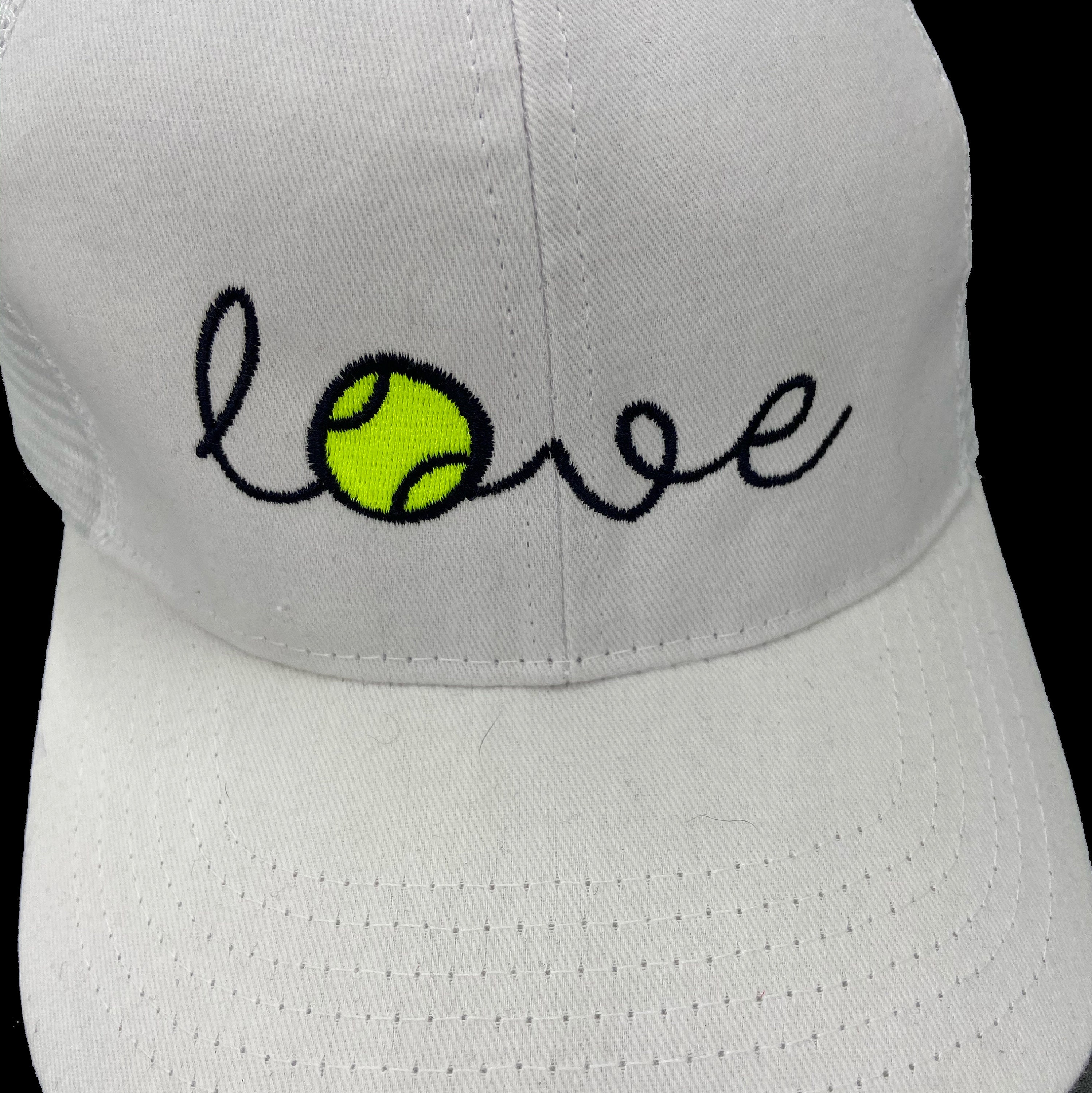 Messy Bun Hats for Tennis - 'LOVE', Ponytail Hats for Women's or ...
