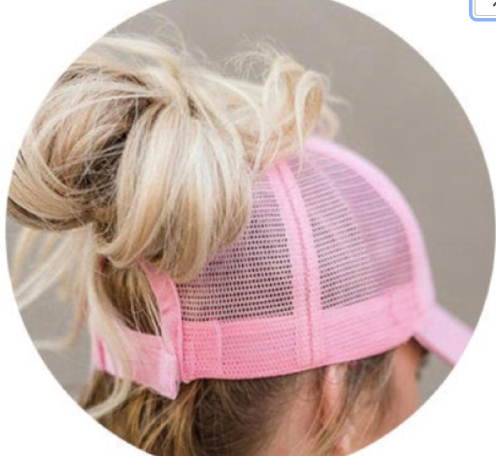 Messy Bun Hats for Tennis - 'tennis Hair Don't Care', Ponytail Hat for ...