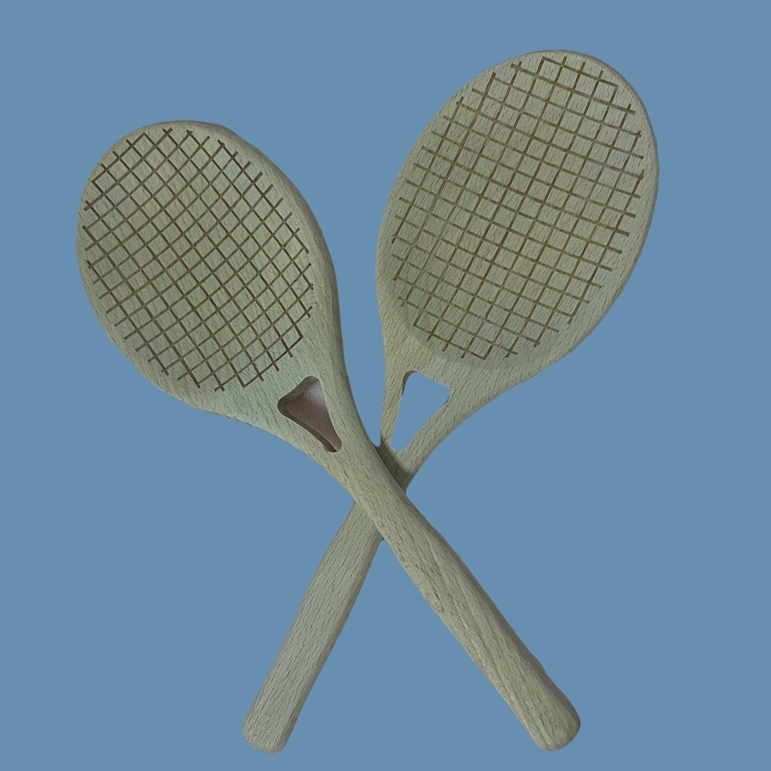 Tennis Serving Spoons, Racquet Shaped Salad Spoons Made of Sustainable ...