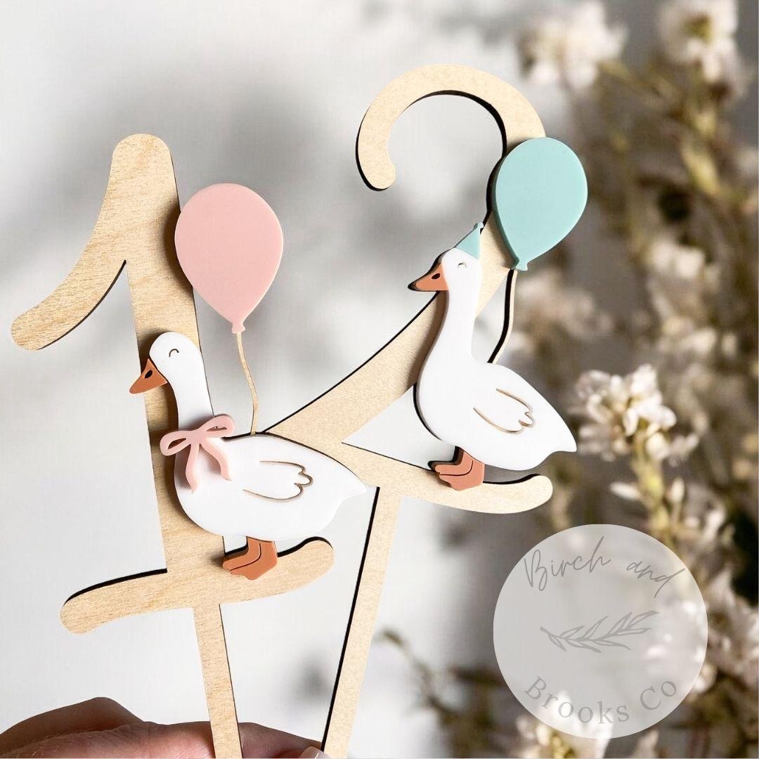 Silly Goose Cake Topper First Birthday Cake Topper Second Birthday ...