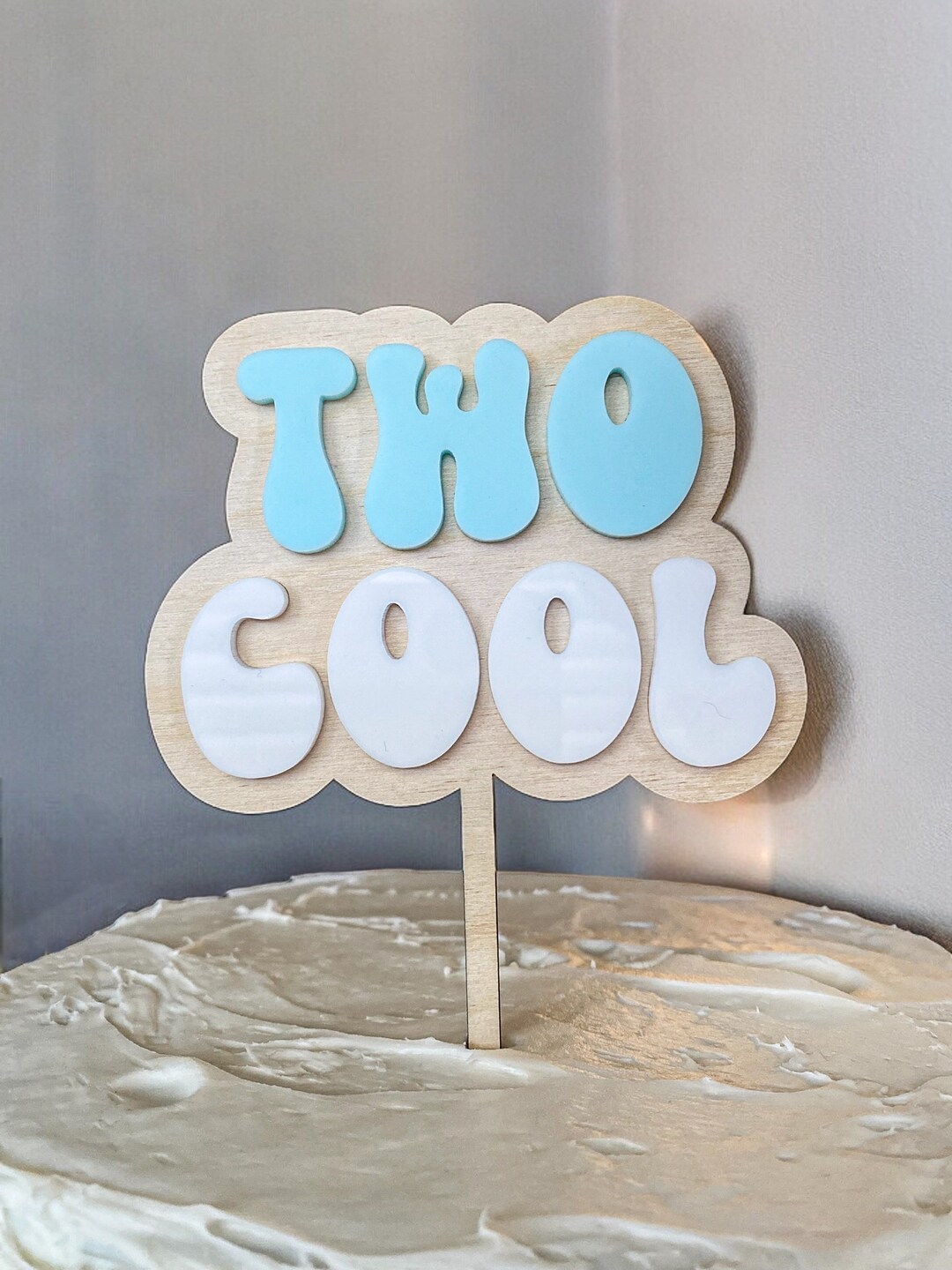 Two Cool Cake Topper Smash Cake 2nd Birthday Decor Second Birthday Cake ...