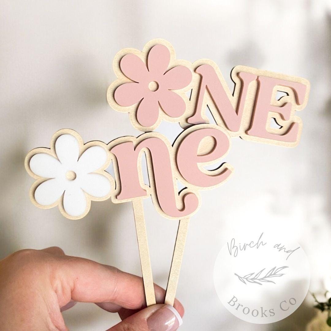 Daisy ONE Cake Topper: First Birthday Decor - Etsy