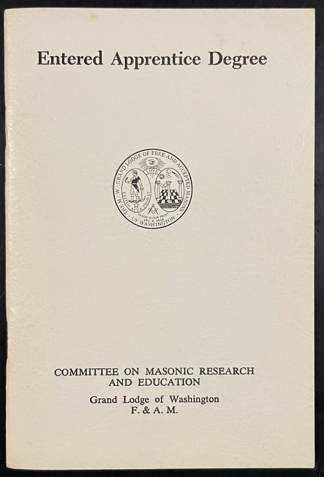 Entered Apprentice Degree Freemason Booklet for the Grand - Etsy