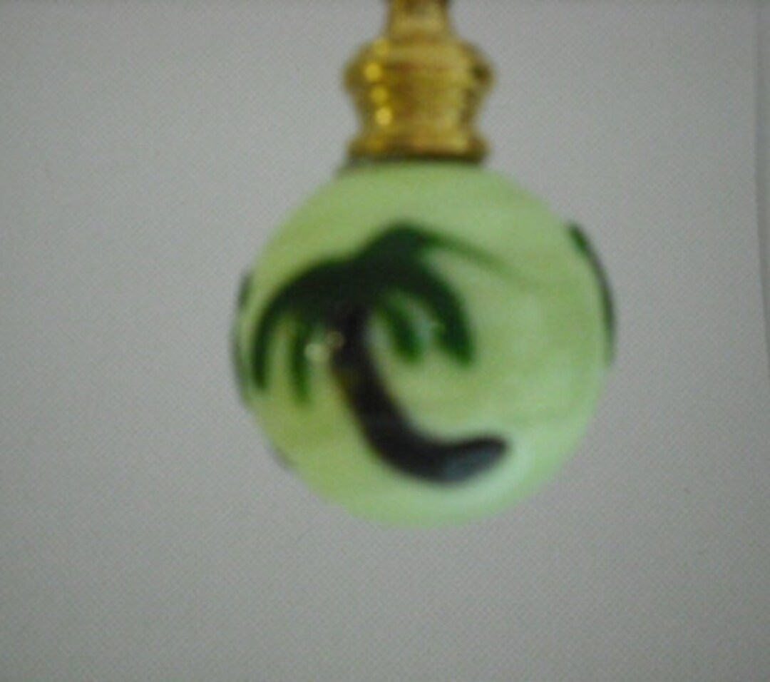 Green Palm Tree Lamp Pull - Etsy
