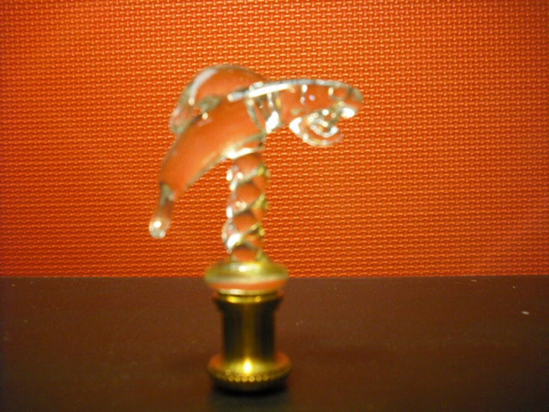 Hand Blown Glass Lamp Finial, Momma/baby Manatee - Etsy