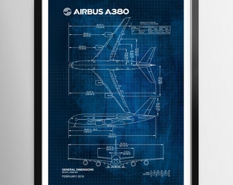 Blueprint Airbus A320 NEO Commercial Airplane. Dimensions. - Etsy