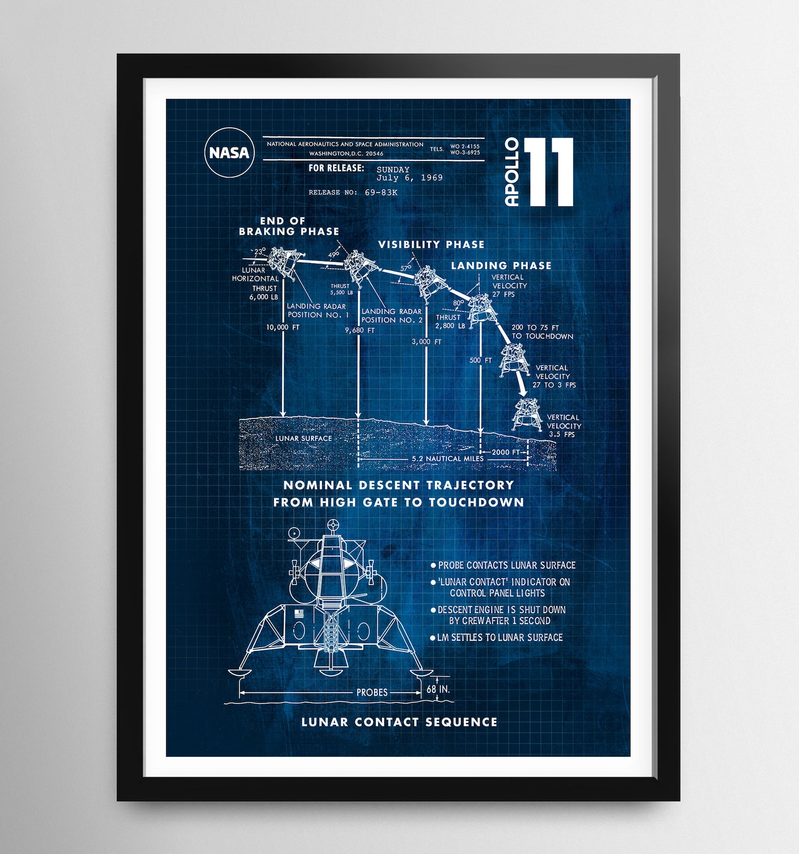 Blueprint Nasa Apollo 11 Lunar Module Blueprint Digital Print - Etsy