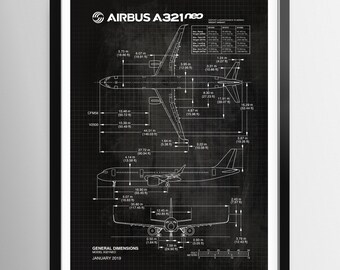 Airbus A320 Neo Blueprint - Etsy