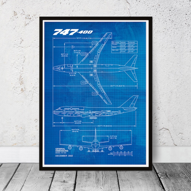 Airplane Blueprint - Etsy