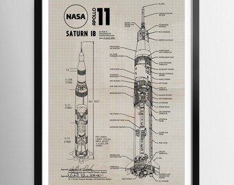 Saturn V Blueprint - Etsy