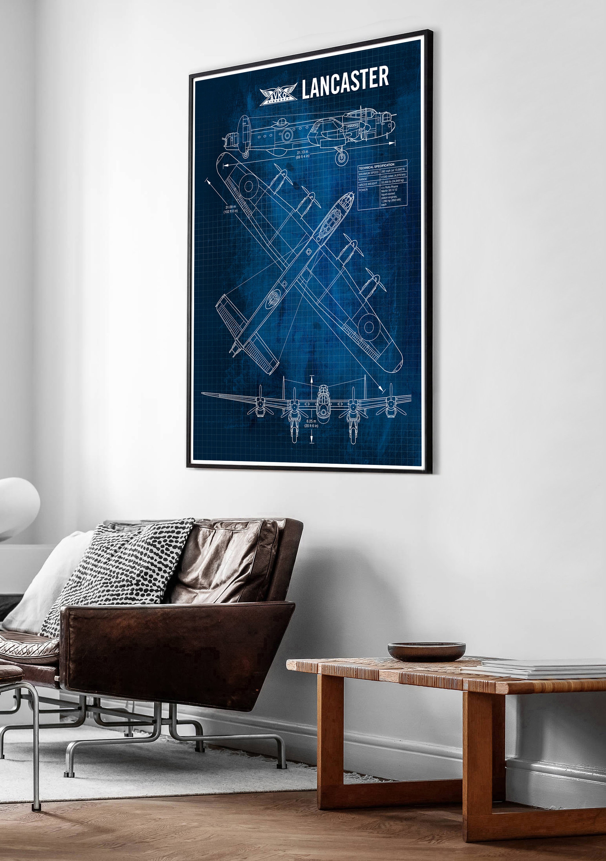 Blueprint Lancaster Bomber Avro Lancaster British WW2 Heavy - Etsy UK