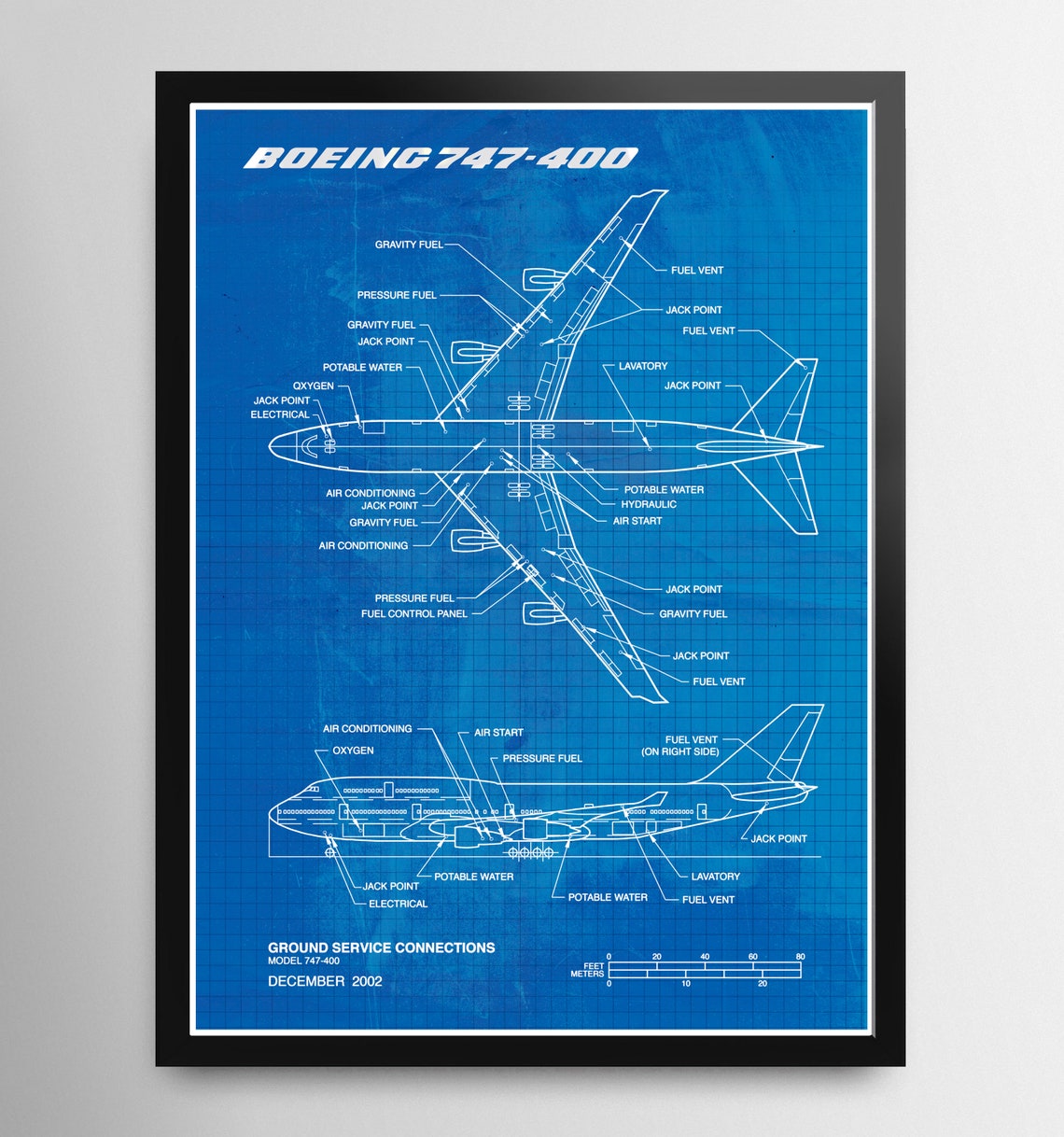 Blueprint Boeing 747-400 Year 2002 Aviation Blueprint - Etsy Schweiz