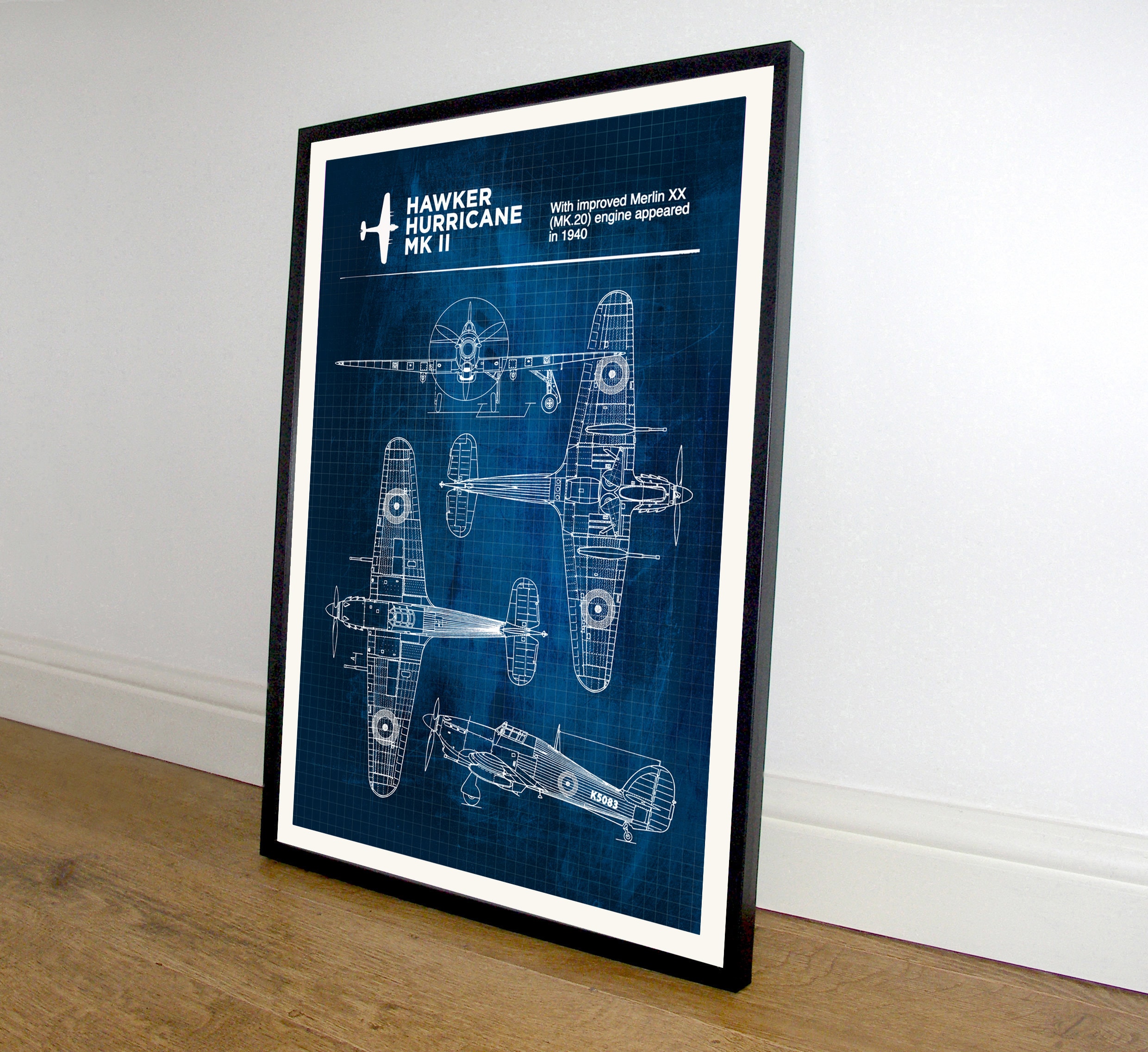 Blueprint Hawker Hurricane WW2 Aircraft. Hurricane MK II - Etsy UK